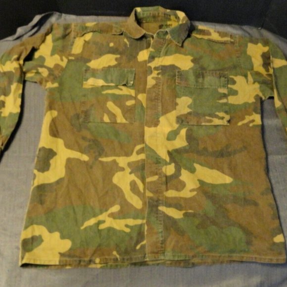 Jackets & Coats | Vintage Bdu Woodland Camouflage Szxlarge Jacket ...